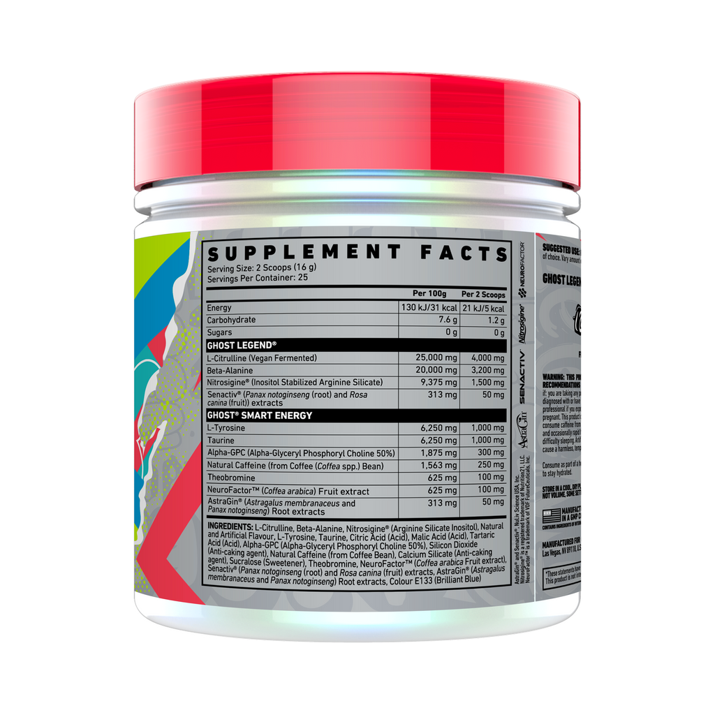 👻GHOST® LEGEND Pre workout 30. Skammtar – leanbodyiceland